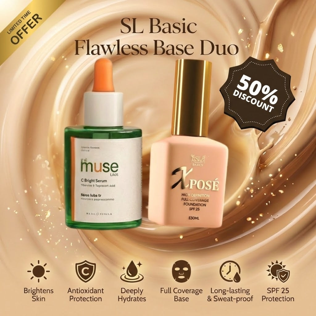 Xpose Full Coverage Foundation & Muse C Brightening Vitamin C Serum ...